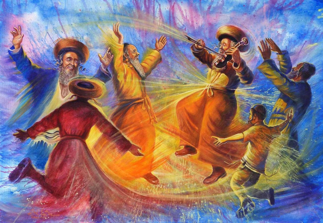 Jewish Dance Original Painting Modern Abstract Contemporary Jewish ...