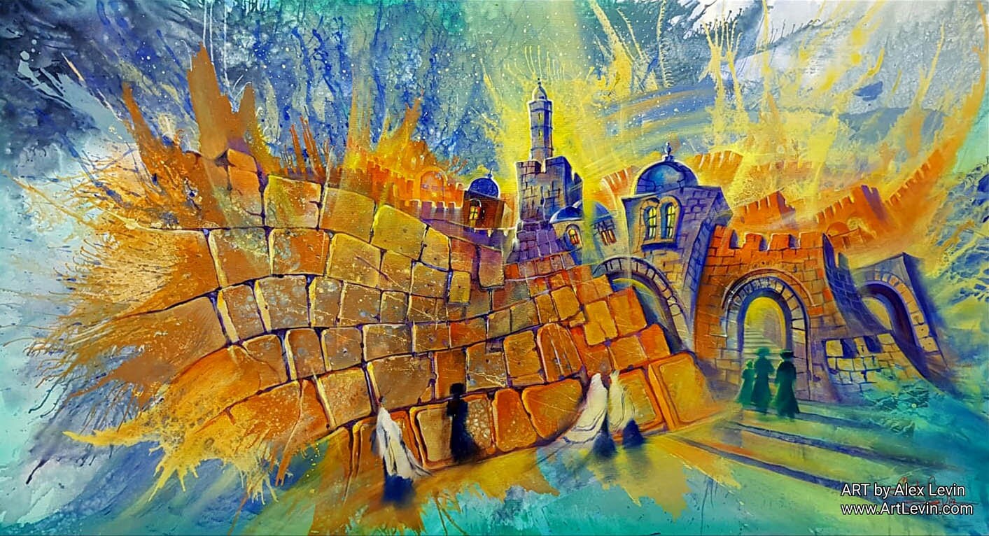 Kabbalat Shabbat at the Kotel Original Painting Modern - Etsy