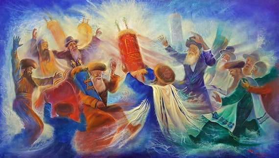 Simchat Torah Celebration Fine Art Poster Size 30x20 Inches - Etsy