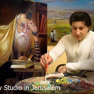 Rachel's Tomb in Hebron kever Rachel. Jewish Painting Judaica Fine Art ...