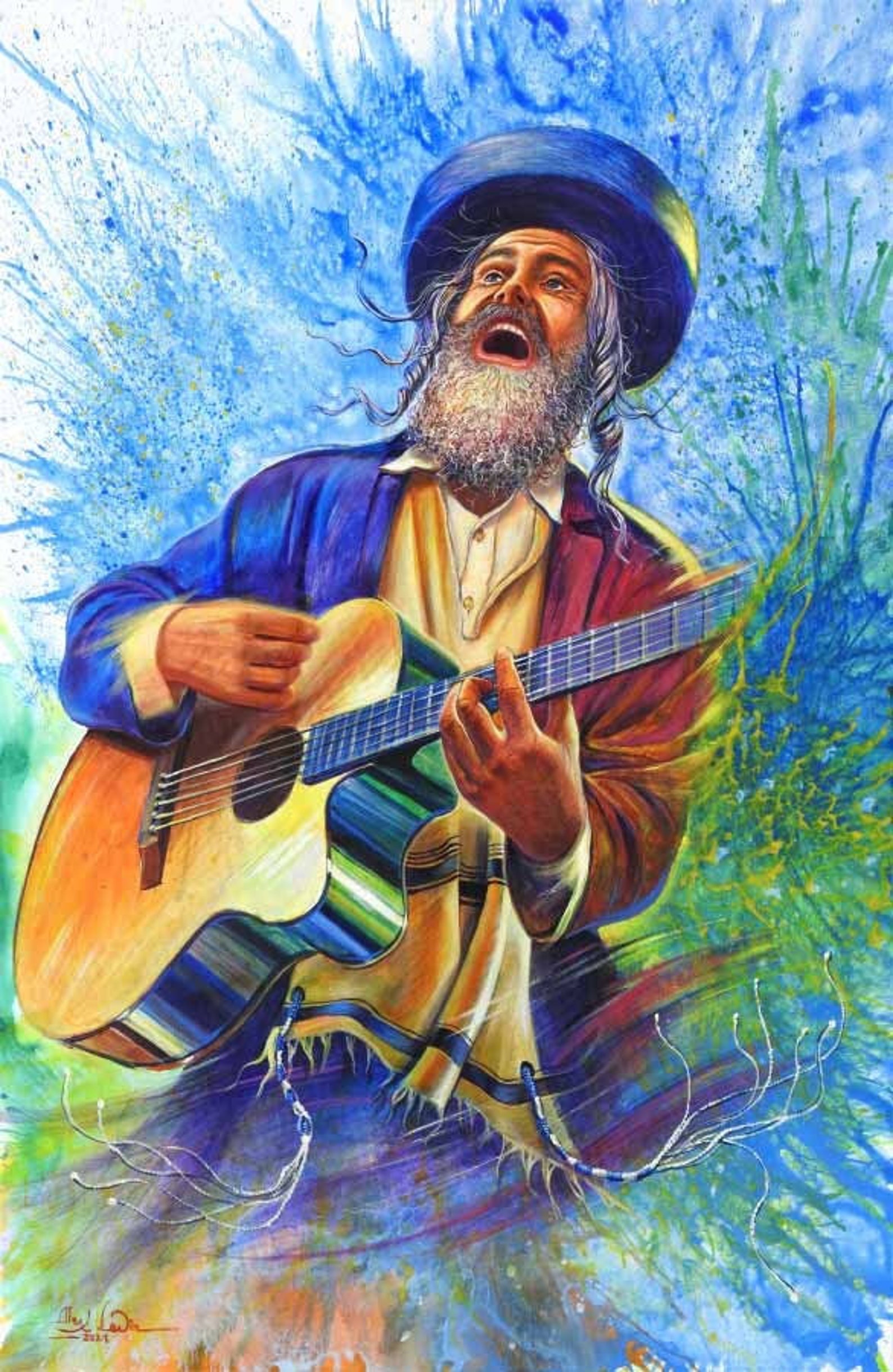 The Power of Jewish Hasidic Music Painting Available Now as - Etsy
