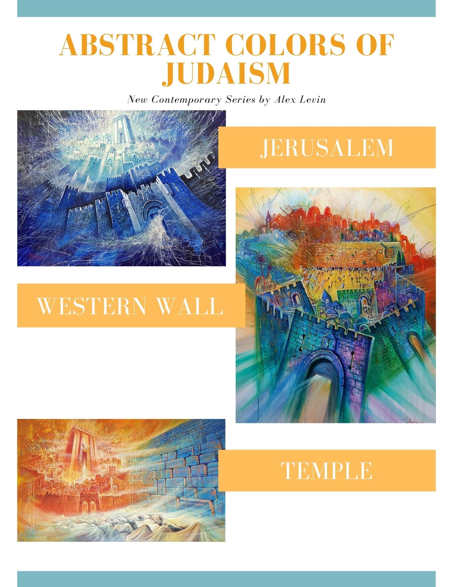 Light of Jerusalem Modern Abstract Contemporary Jewish Artwork - Etsy