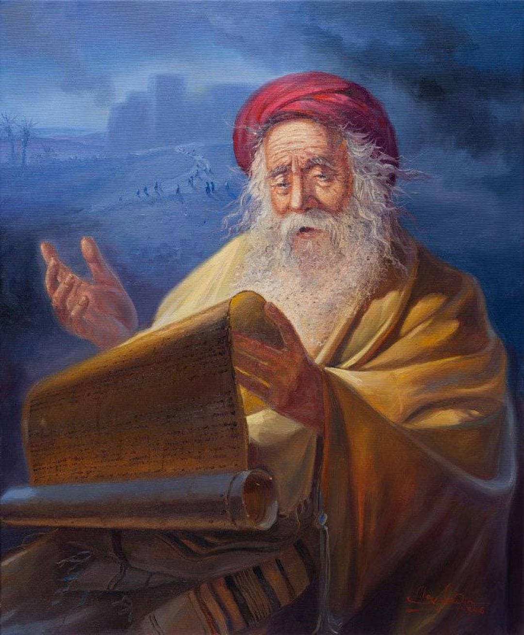 Jeremiah the Weeping Prophet Print: Jewish Judaica Art (canvas or Metal ...