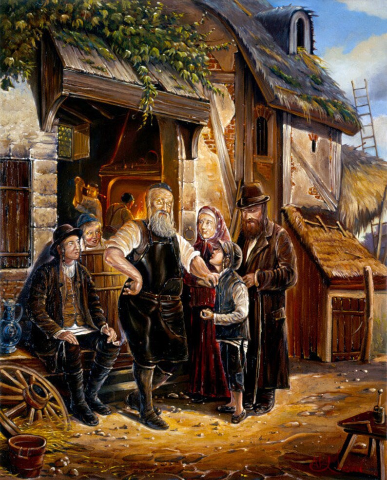 Judaica Art Rabbi Painting Original Jewish Painting Gift for - Etsy