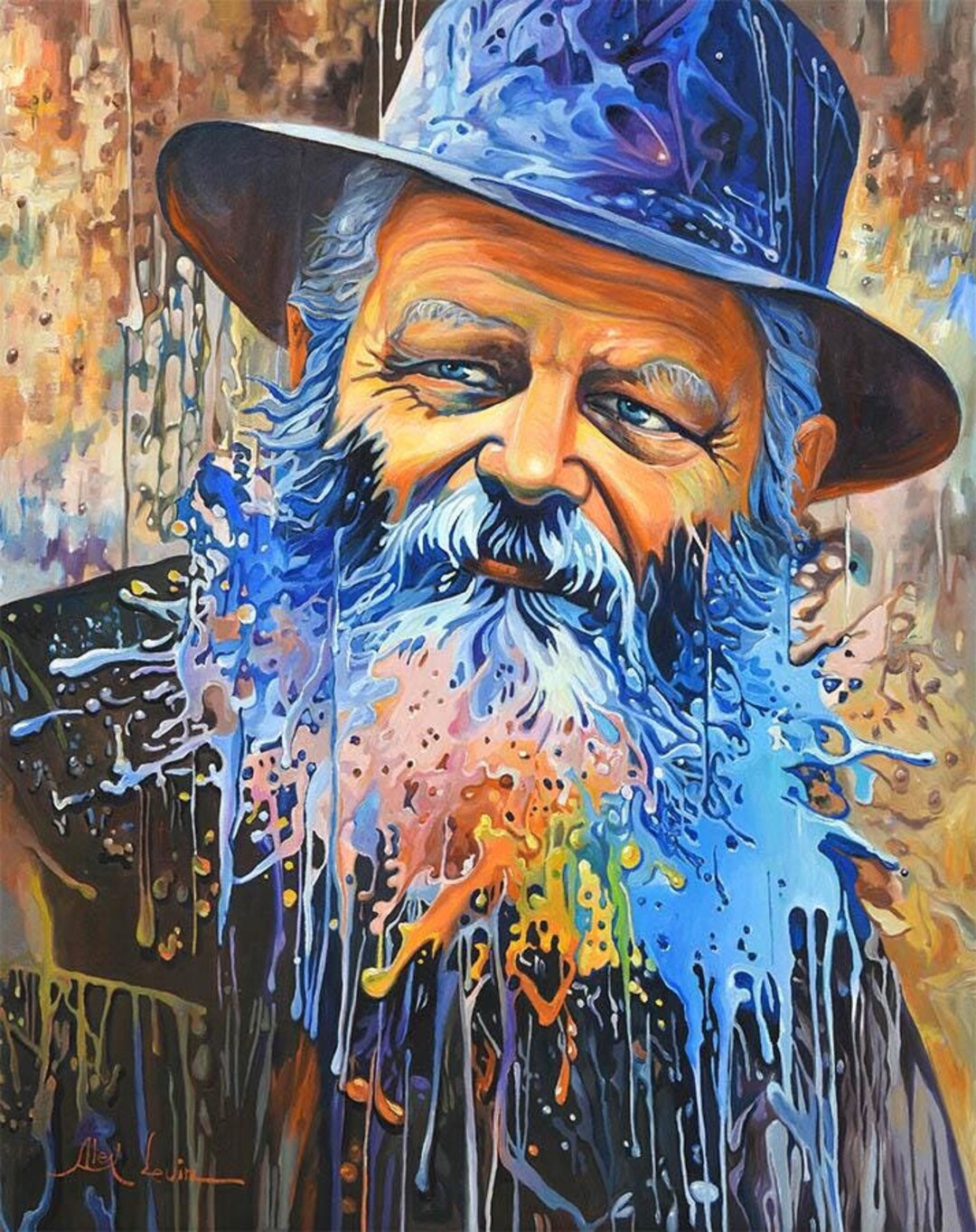 Lubavitcher Rebbe Painting: Contemporary Jewish Art, Home Decor - Etsy