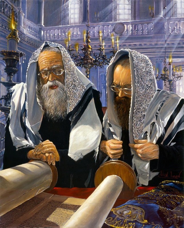 Torah Reading. Jewish Painting Giclée - Etsy