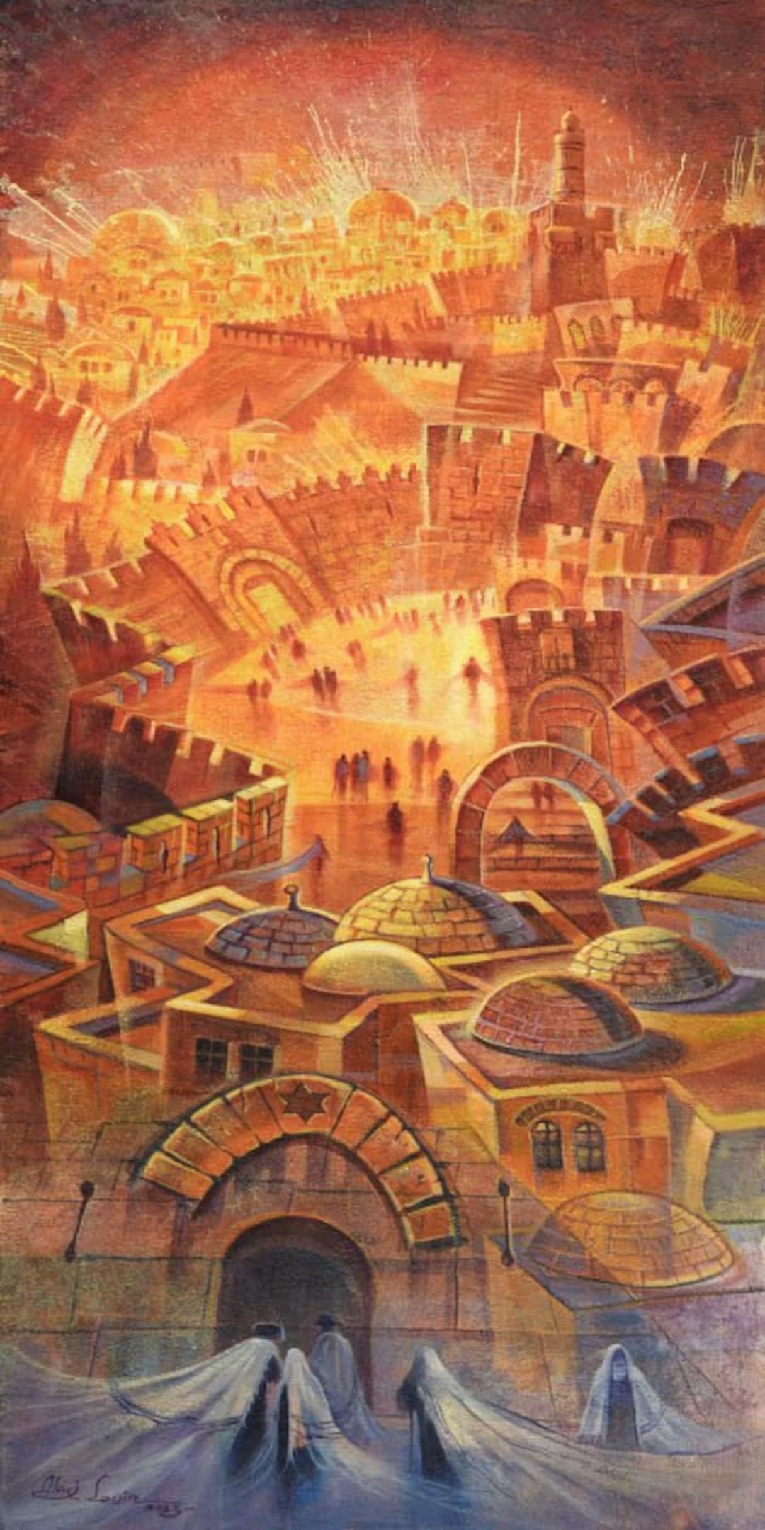 If I Forget Thee O Jerusalem Original Painting Modern - Etsy