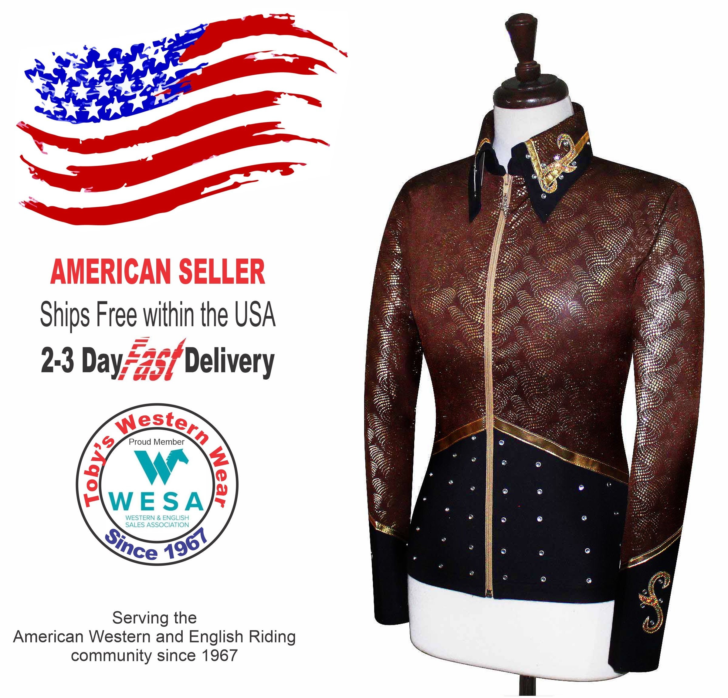 NEW Western Competition Horse Riding Show Wear Shirt Blouse Jacket ...