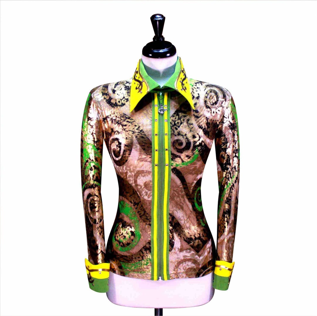 NEW Western Competition Horse Riding Show Wear Shirt Blouse Jacket ...