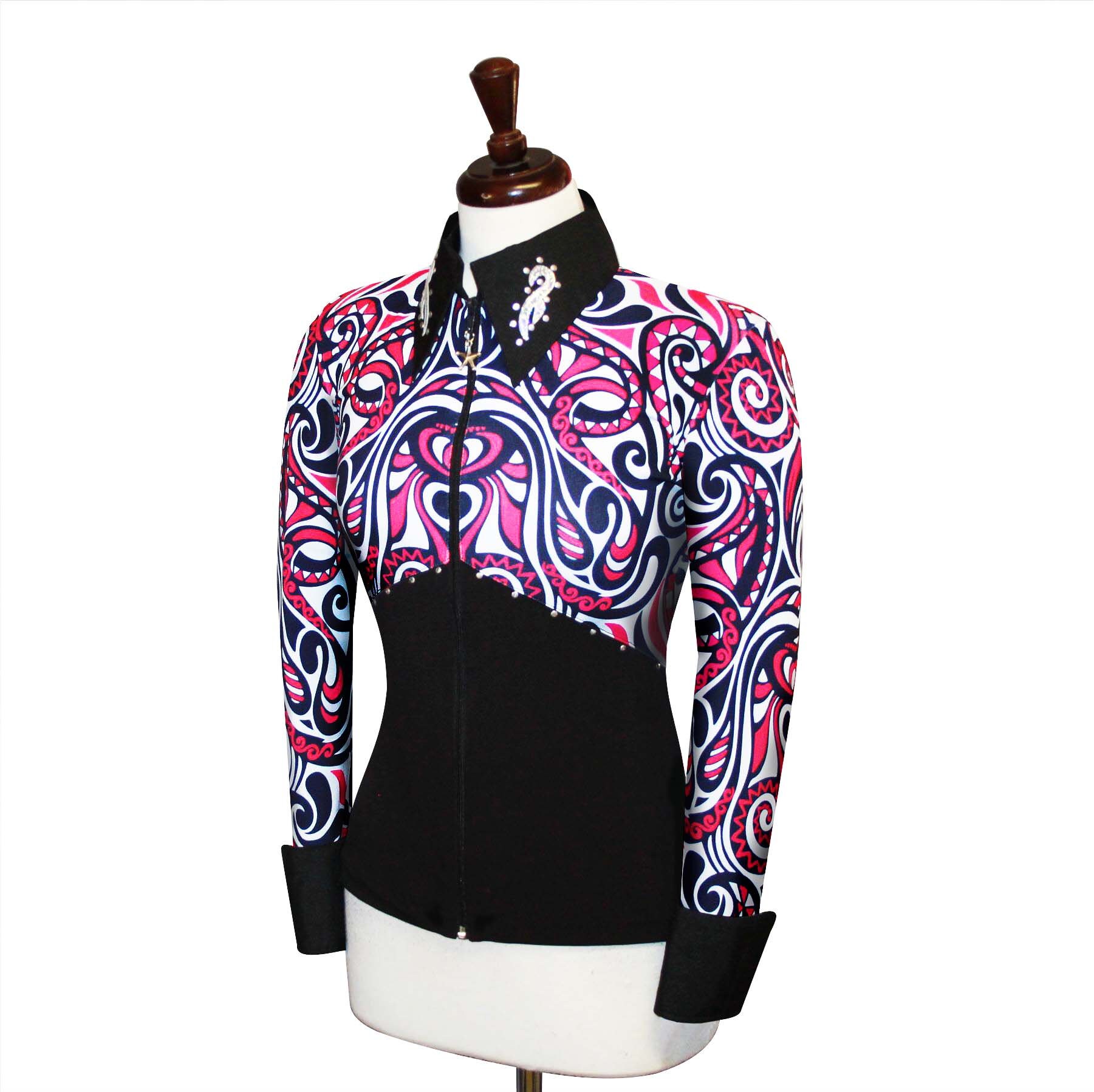 SMALL Western Formal Equestrian Riding Show Wear Dress Shirt Blouse ...