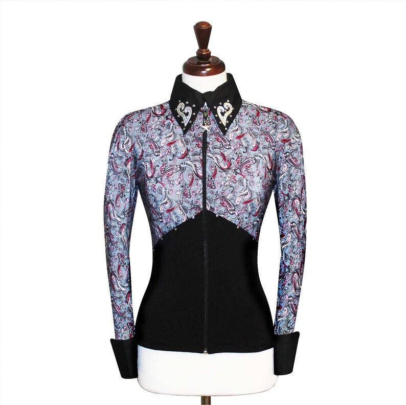 NEW Western Competition Horse Riding Show Wear Shirt Blouse Jacket ...