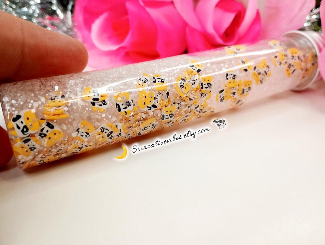 Cow Glitter Sensory Bottle, Calming Bottles, Stress Toys, Gifts for ...