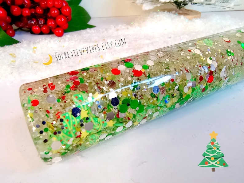 Christmas Tree Glitter Sensory Bottle, Calming Bottles, Christmas Toys ...