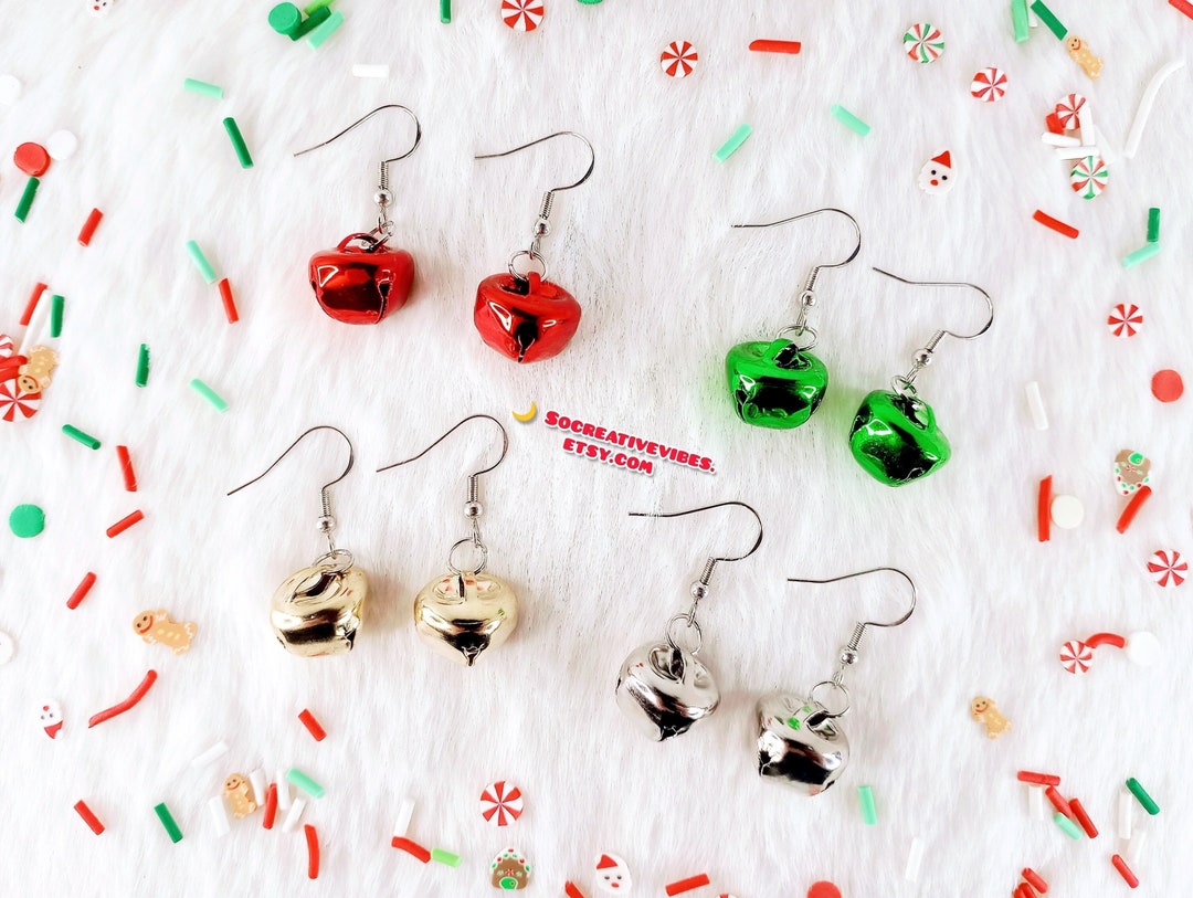 Jingle Bell Earrings, Christmas Earrings, Jingle Bells, Holiday ...
