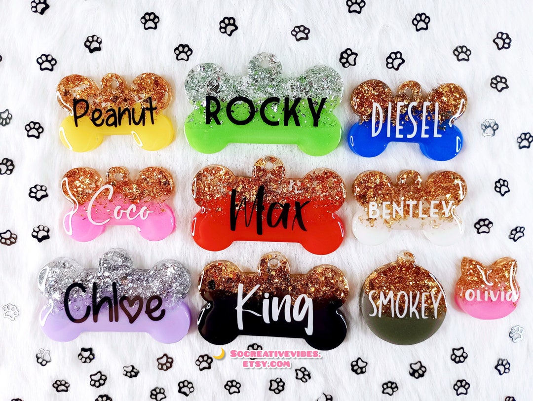 Custom Resin Pet Tags Resin Dog Tags Custom Dog Tags Resin - Etsy