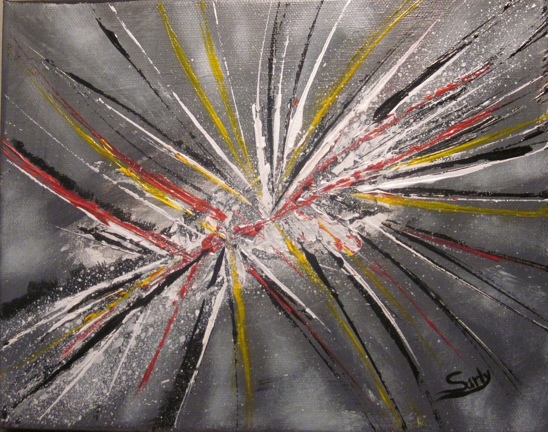 Explosion, Acrylic Abstract Painting - Etsy