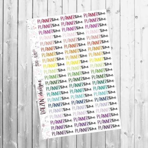 S170 PLANNER TIME Script Planner Stickers | Etsy