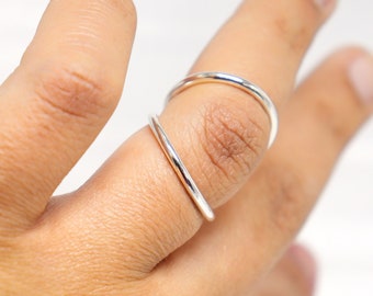 Sterling Silver Splint Ring Adjustable for PIP or DIP Joint Swan Neck ...