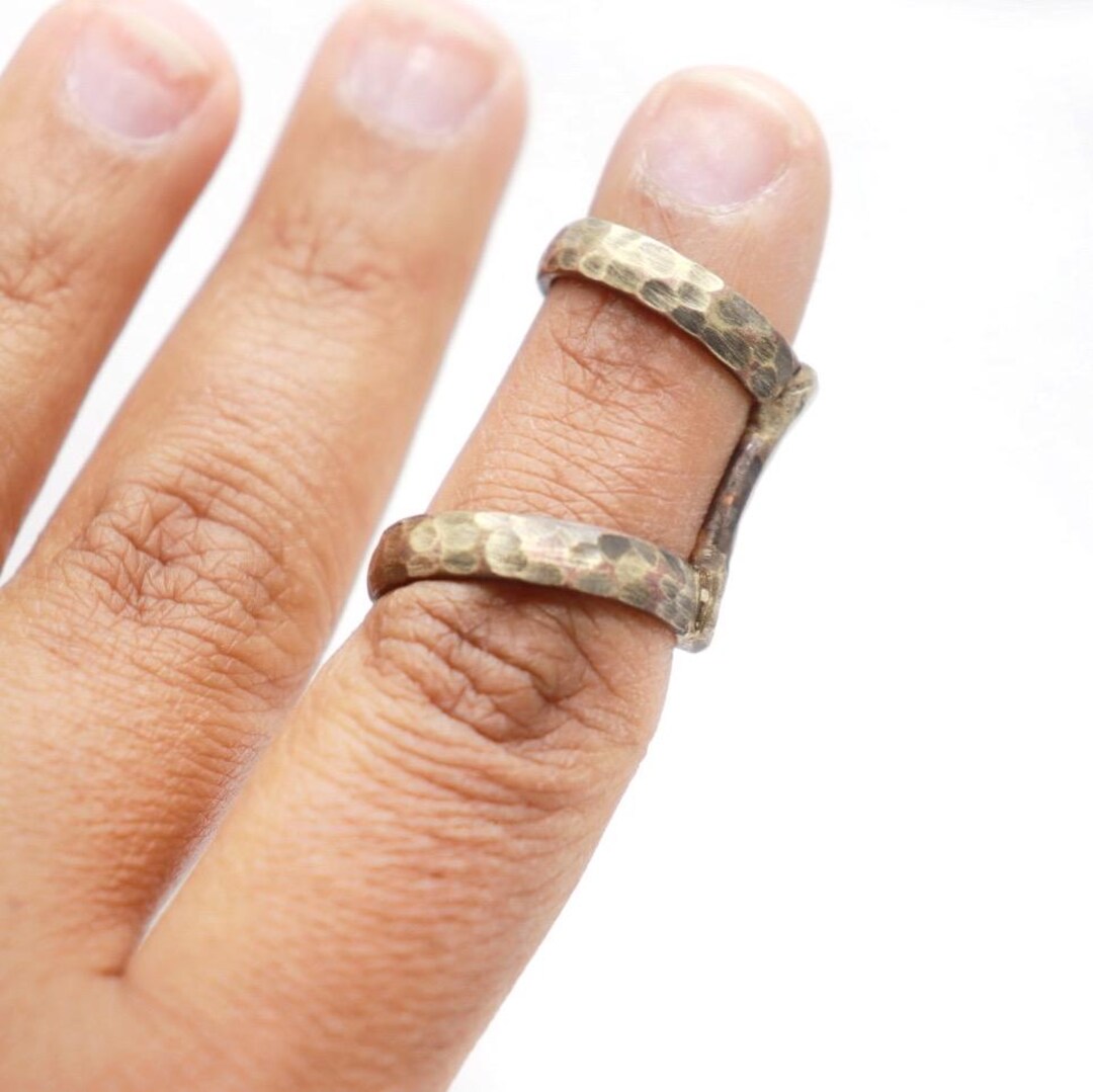 Hammeredsolidbrassmultiuse Splint Ring • Mallet Finger Ring ...