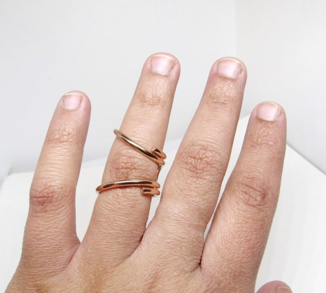14k Rose Gold Fill Splint Ring: Mallet Finger Support - Etsy