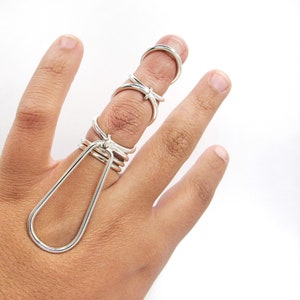 Attached Adjustable Silver Splint Rings DIP PIP and MCP • Combination ...