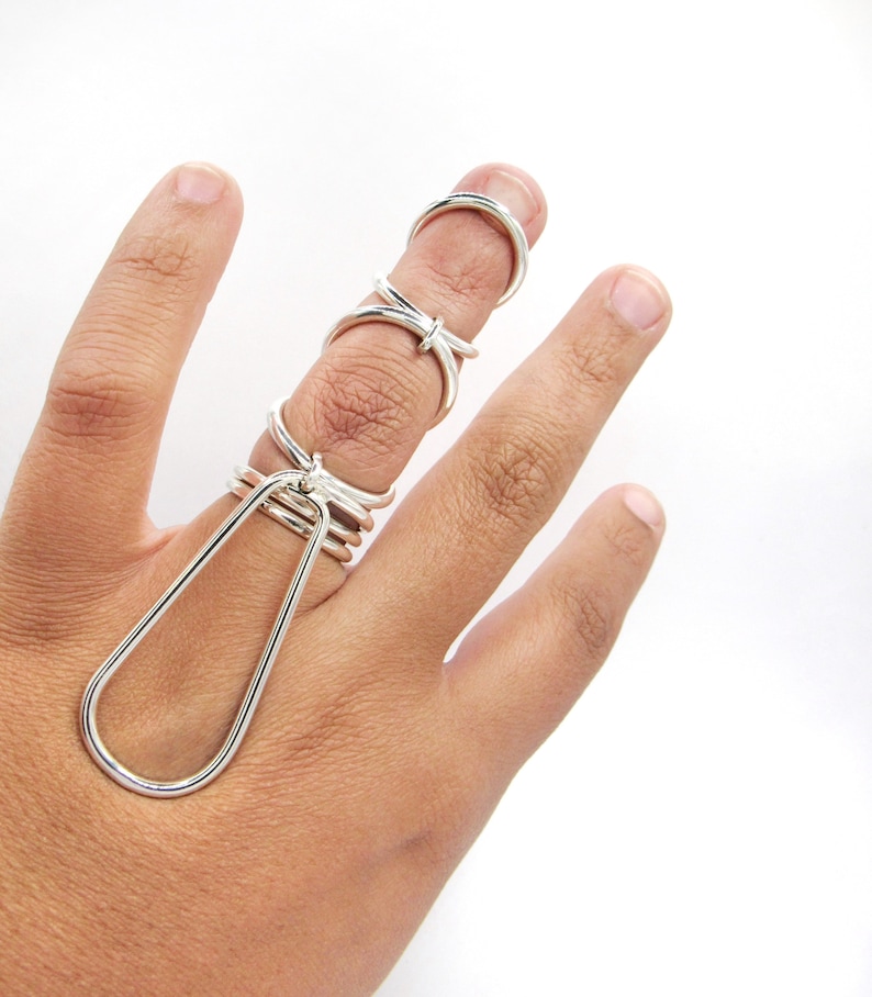 Attached Adjustable Silver Splint Rings DIP PIP and MCP - Etsy