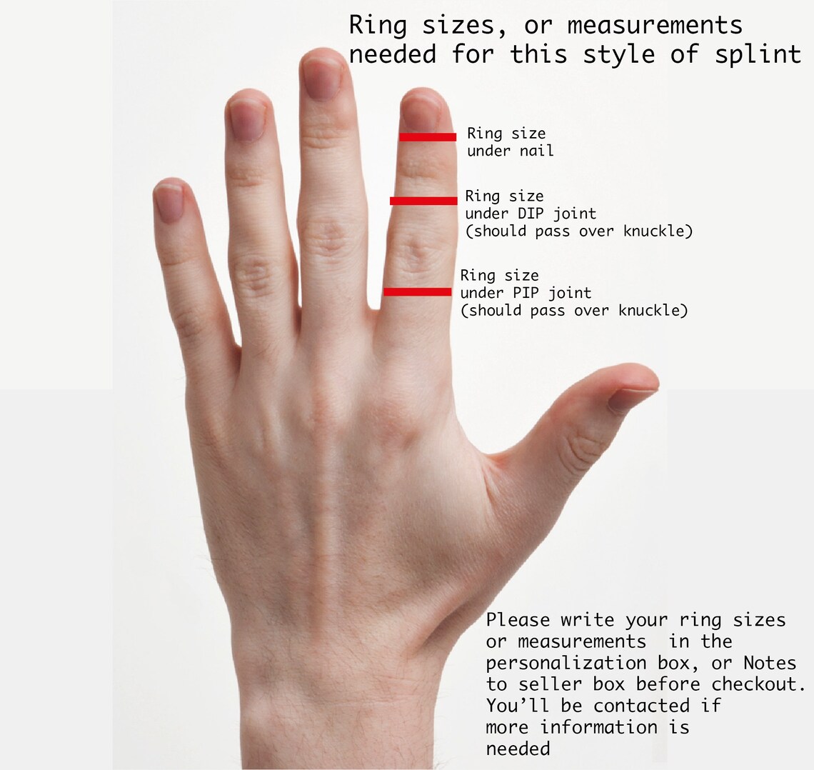 Attached Adjustable Silver Splint Rings DIP PIP and MCP - Etsy