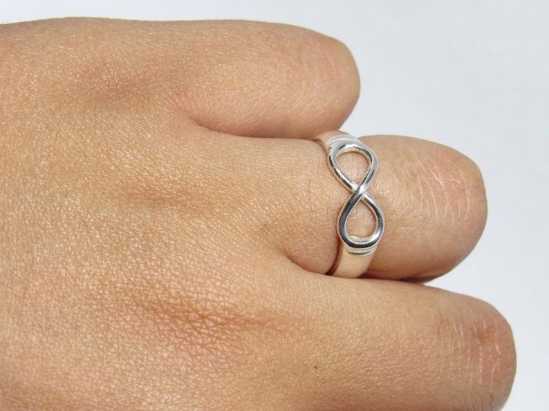 Infinity Ring Personalized W Hand Stamps Silver Gold or | Etsy
