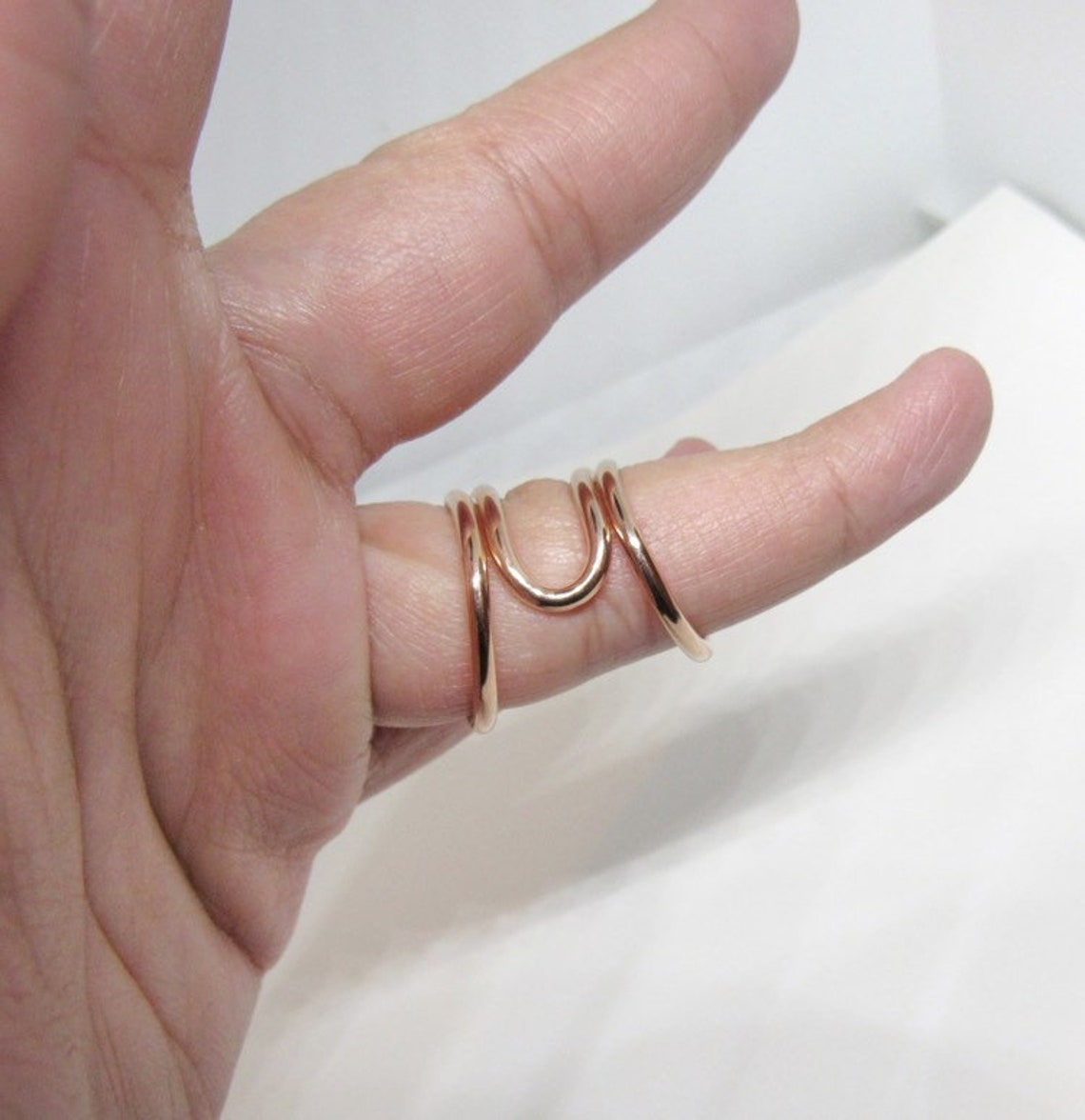 14k Rose Gold Fill Splint Ring: Mallet Finger Support - Etsy