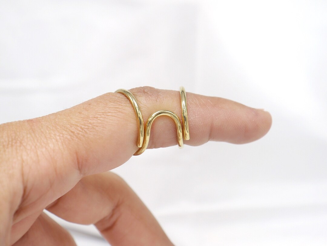 14k Yellow Gold Fill Finger Splint Ring: Mallet, Boutonniere, Deviation ...