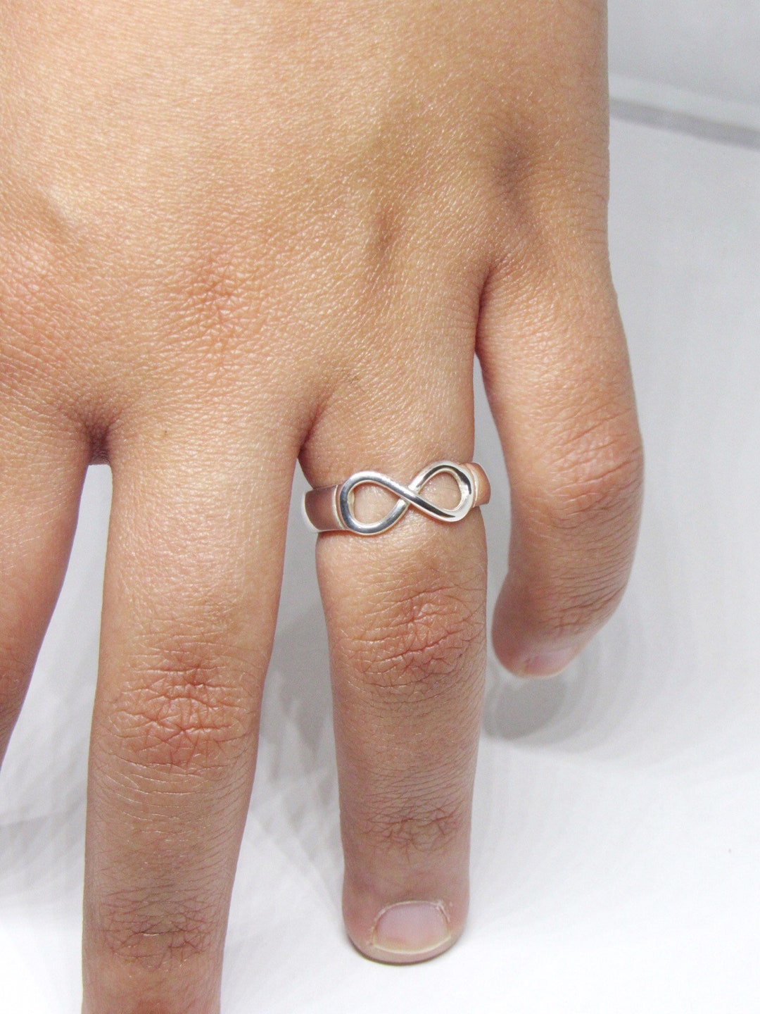 Infinity Ring • Personalized W Hand Stamps • Silver, Gold or Rose Fill ...