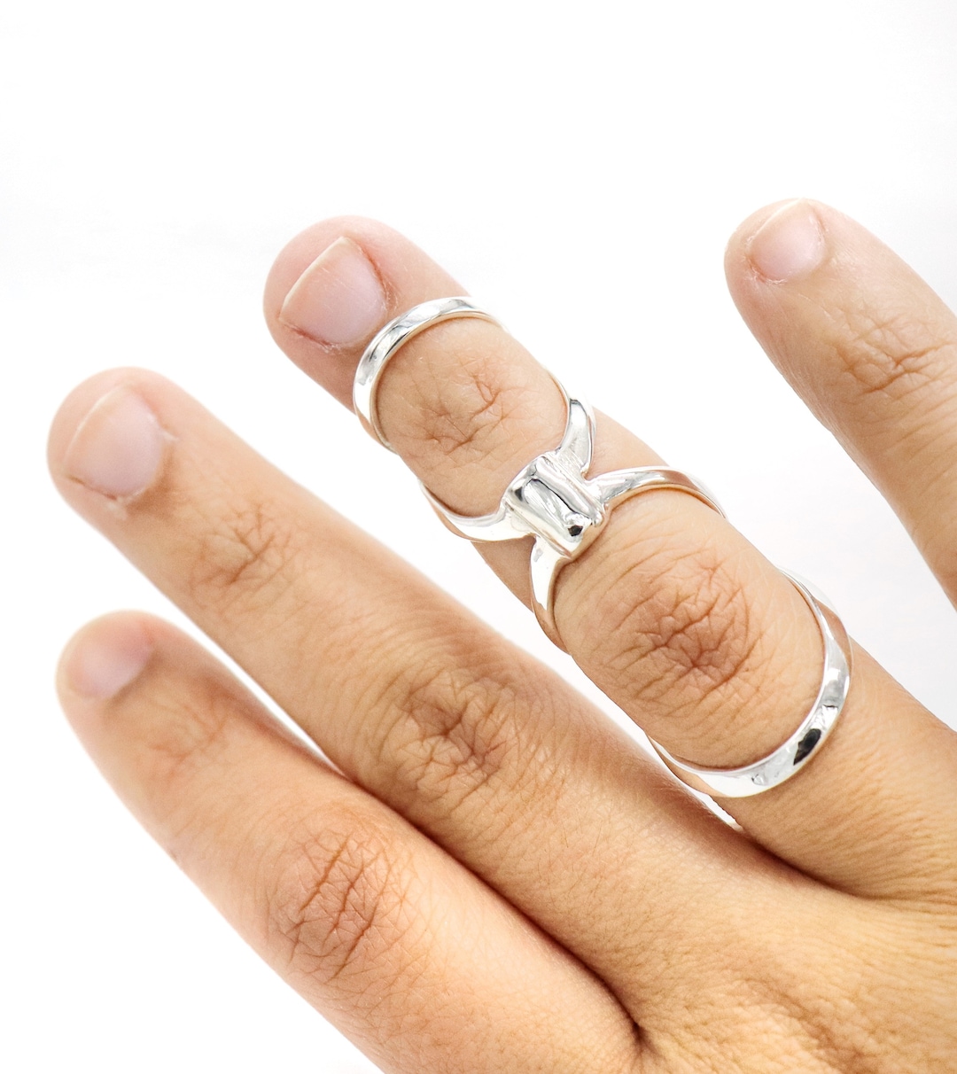 Sterling Silver Swan Splint Ring: Handmade Hyperextension & Arthritis ...