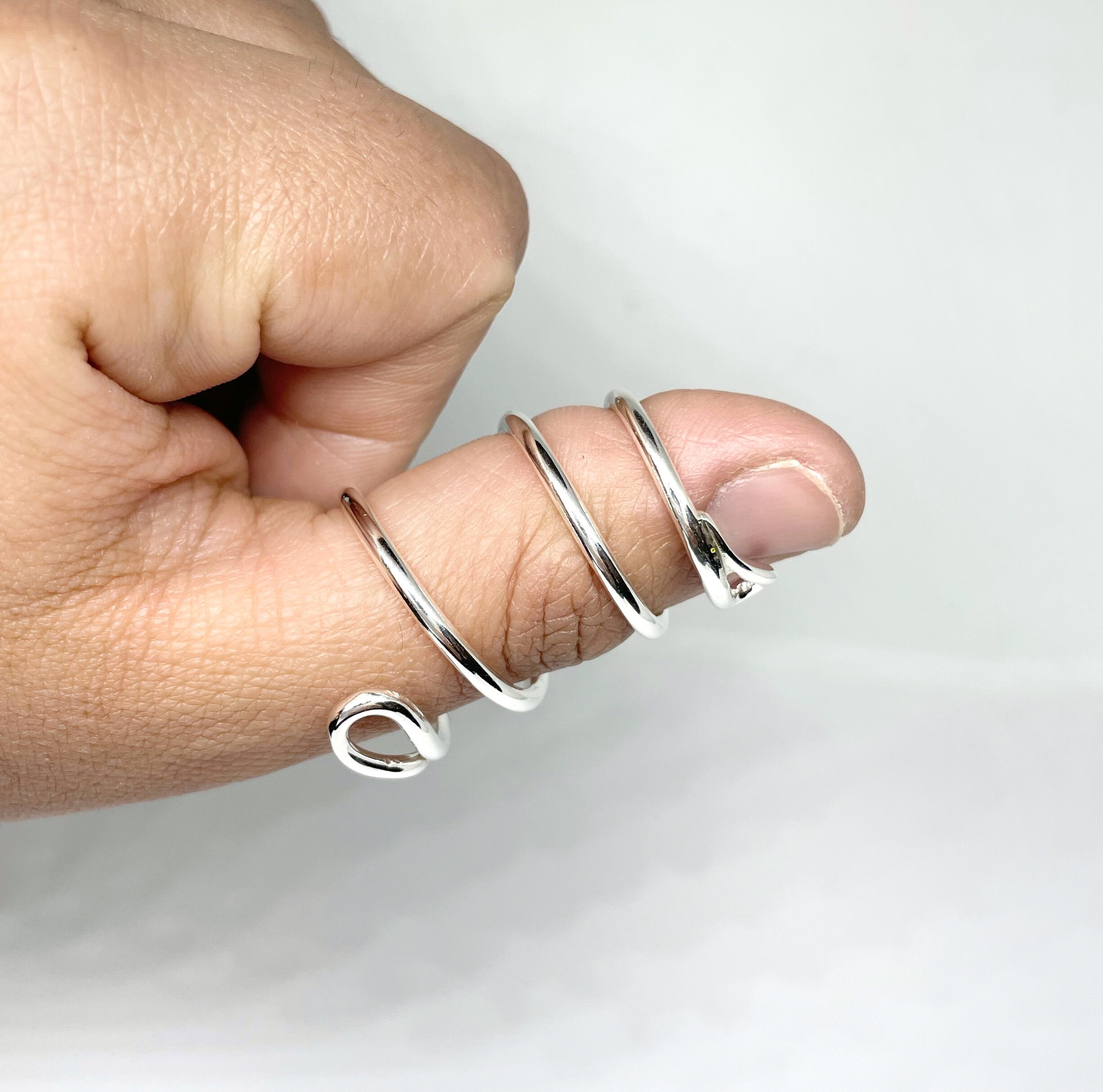 Sterling Silver Drop Spiral Splint Ring Spiral Splint Ring - Etsy