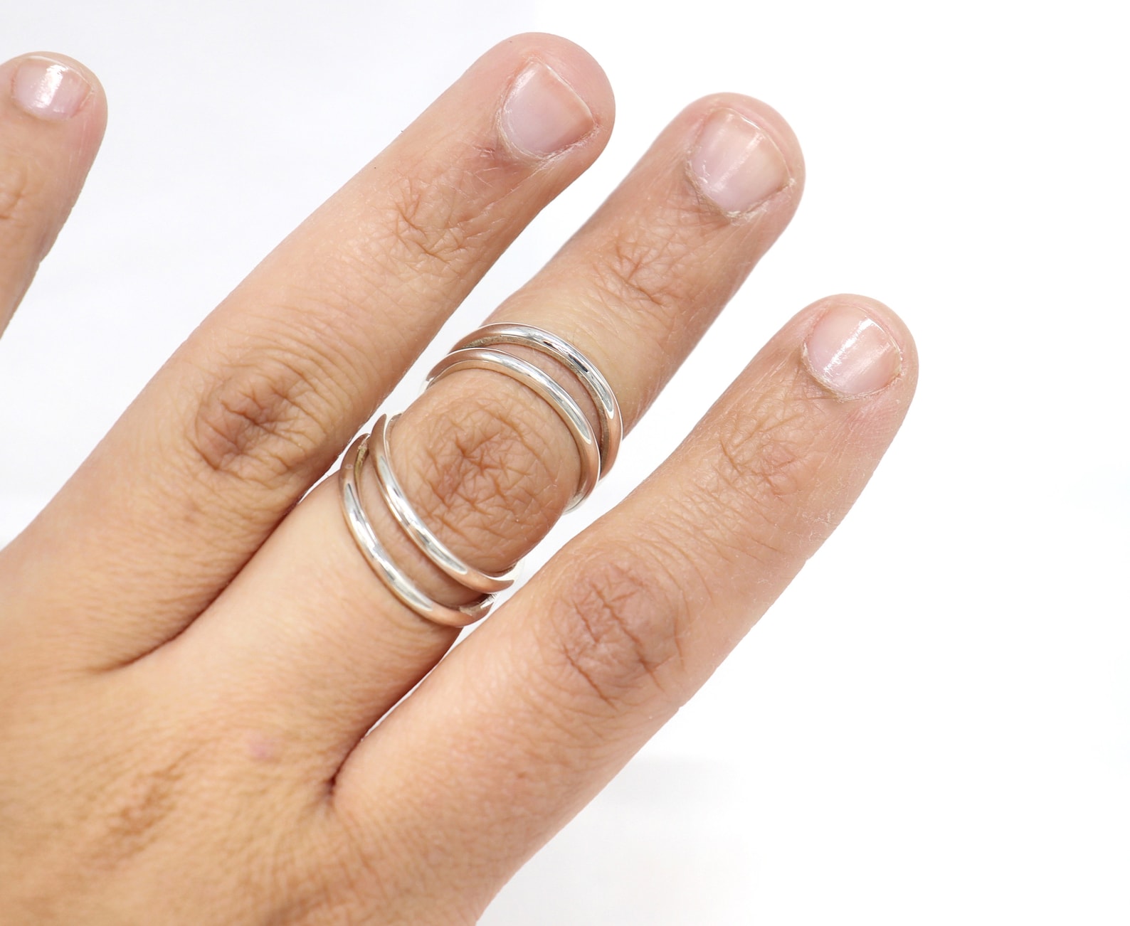Sterling Silver Swan Neck Splint Ring for PIP DIP Joint - Arthritis Aid ...