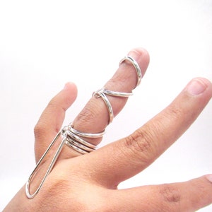 Attached Adjustable Silver Splint Rings DIP PIP and MCP • Combination ...