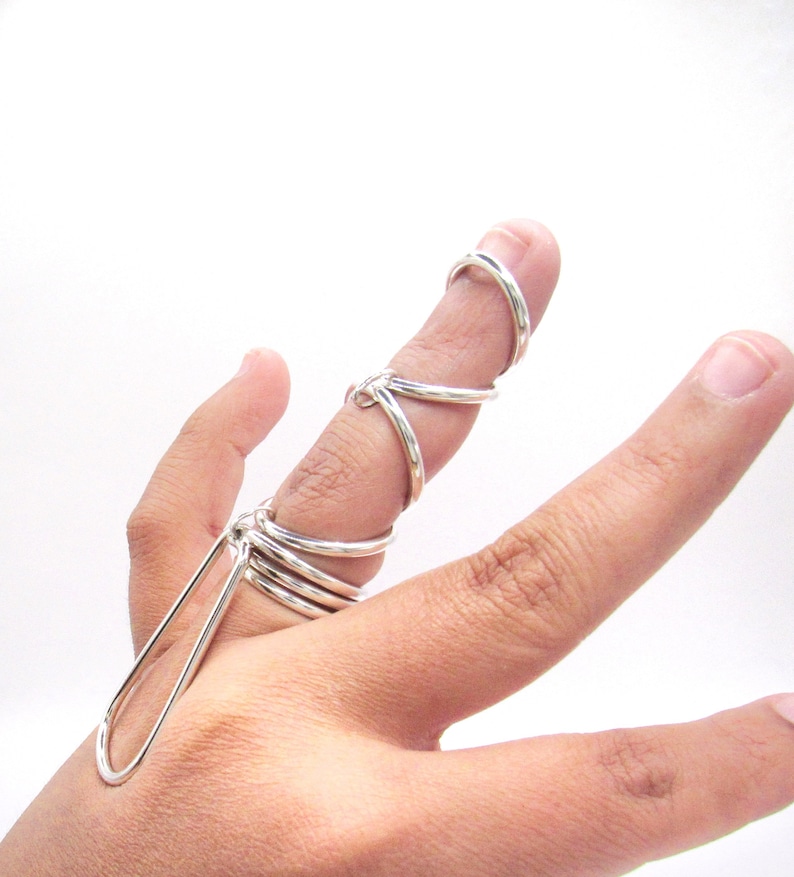 Attached Adjustable Silver Splint Rings DIP PIP and MCP - Etsy
