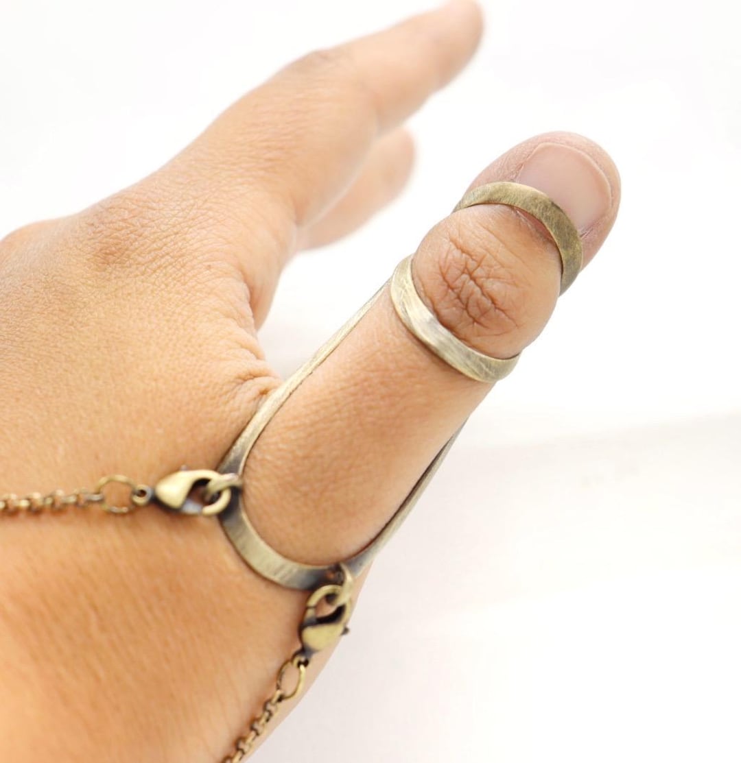 Brass Thumb Splint Ring: Handmade MCP Joint Support - Etsy