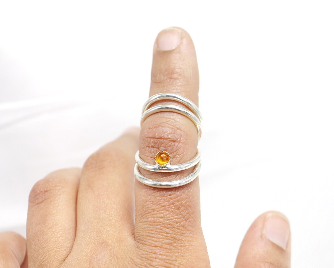 Swanbellecitrine Ring Splint • Sterling Silver Swan Neck Splint for PIP ...