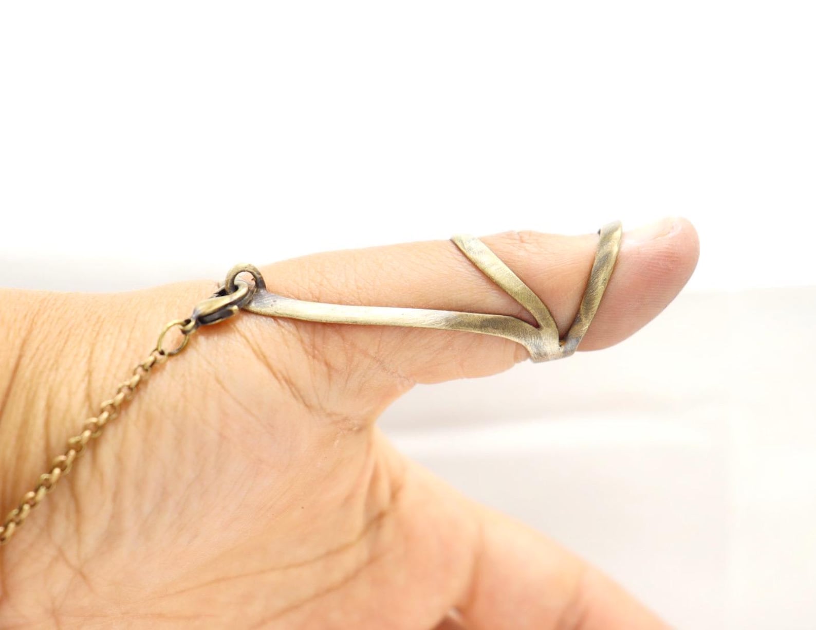Brass Thumb Splint Ring: Handmade MCP Joint Support - Etsy