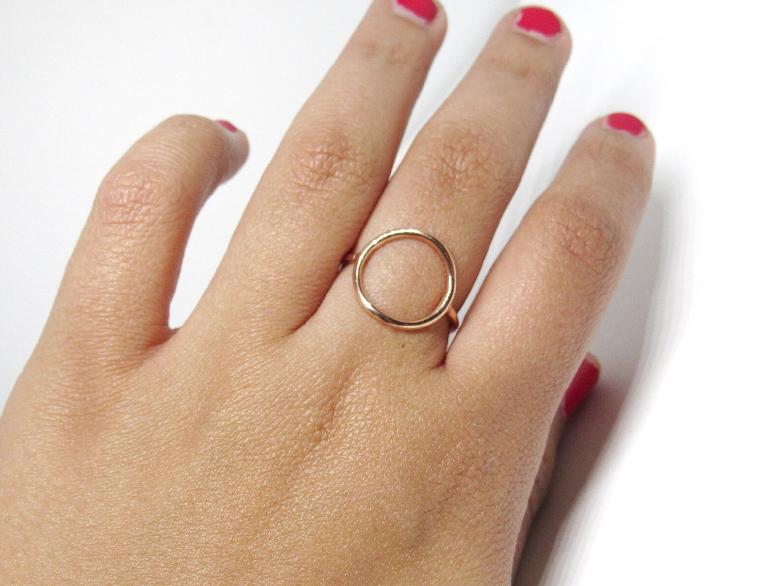 Open Circle Wire Ring Geometric Ring Friendship Ring | Etsy