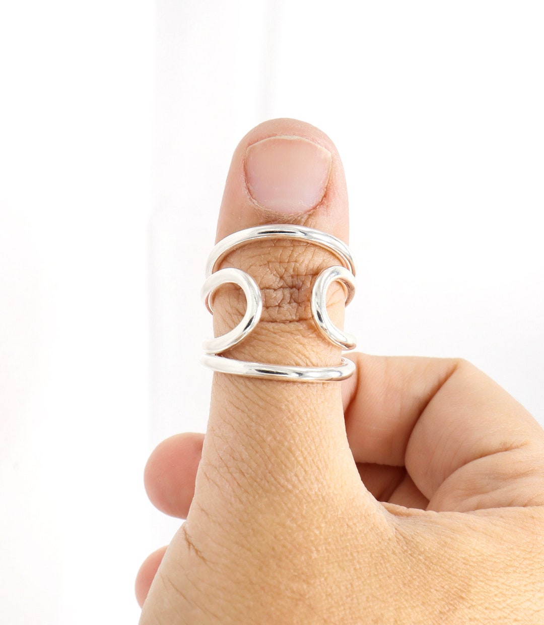 Sterling Silver Finger Splint Ring Lateral Deviation Splint - Etsy