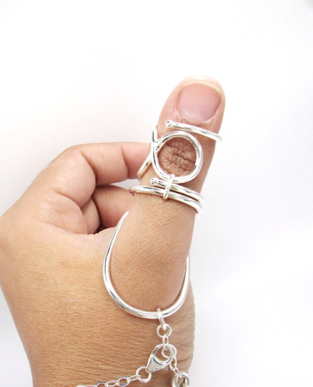 Thumb MCP/IP Joints Splint Ring • Adjustable Sterling Silver Splint ...