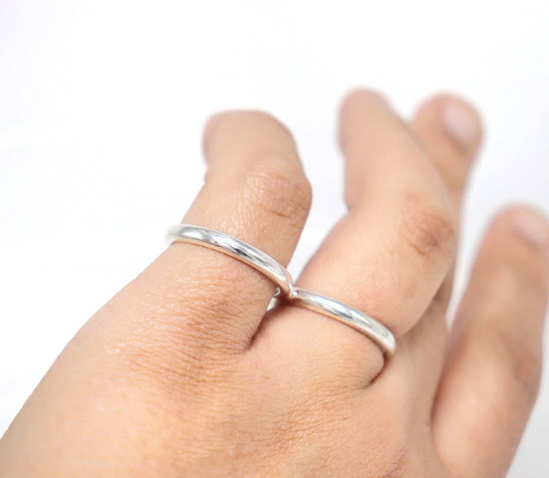 Sterling Silver Buddy Splint Ring: Handmade Finger Support - Etsy