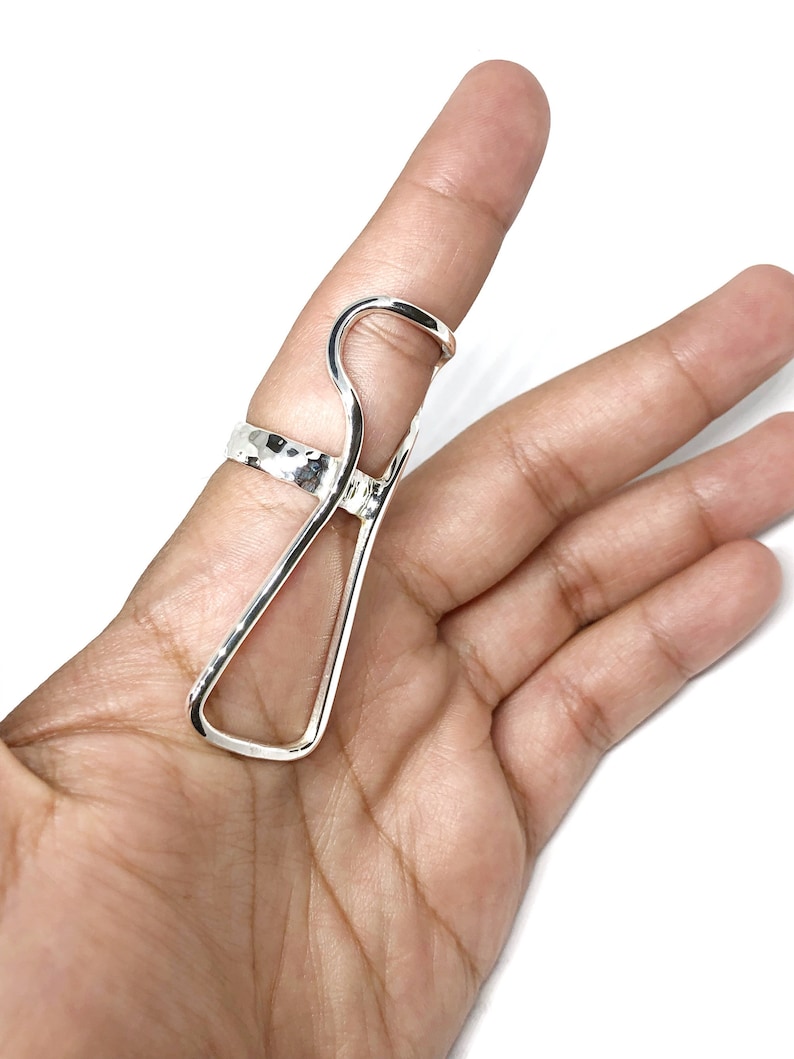 Handmade Sterling Silver Trigger Splint Ring - Etsy