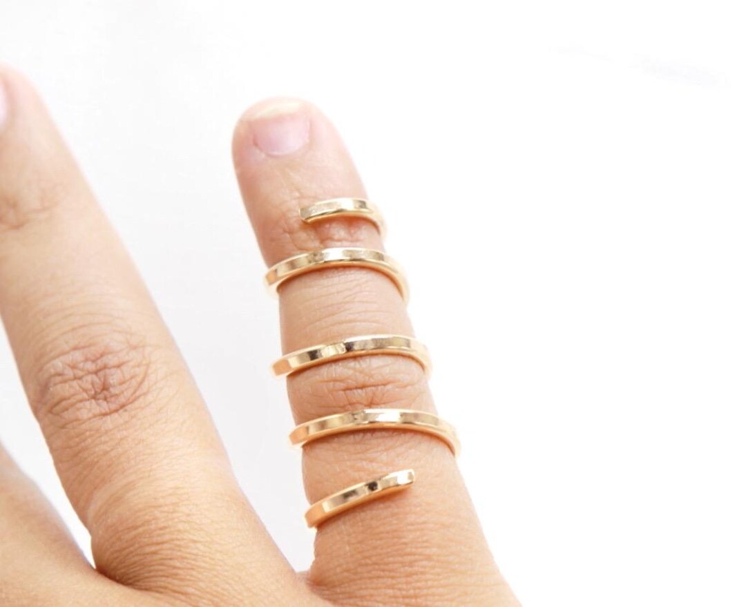 14k Rose Gold Fill Trigger Finger Splint - Handmade Support Ring - Etsy