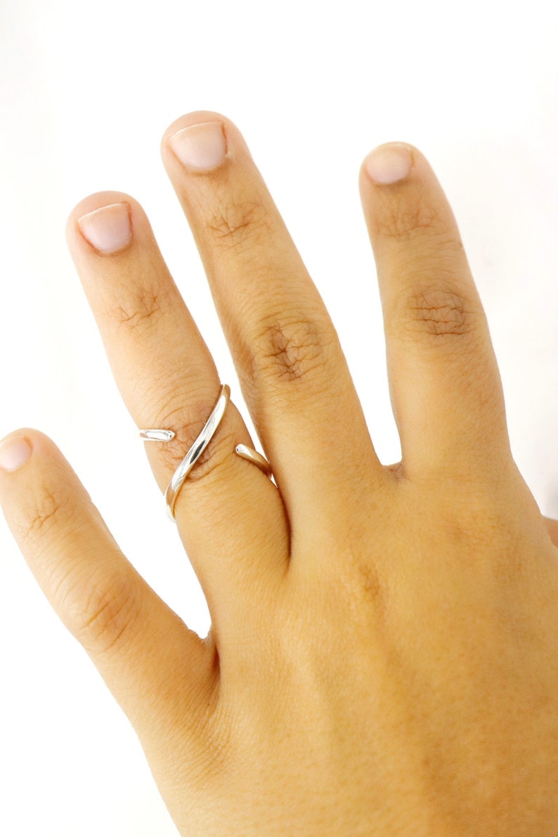 Sterling Silver Mallet Finger Splint Ring: Adjustable Trigger Finger ...