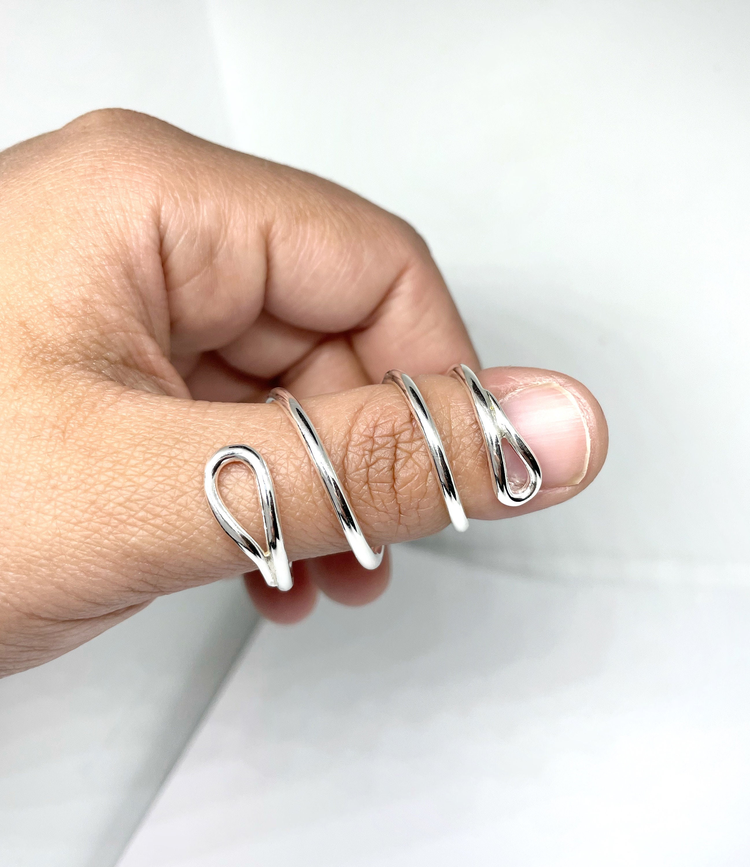 Sterling Silver Drop Spiral Splint Ring Spiral Splint Ring - Etsy