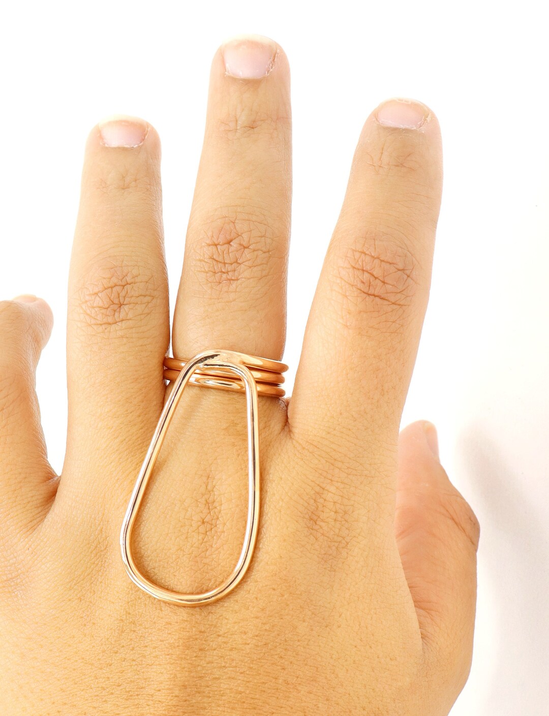 14k Rose Gold Fill Splint Ring: Adjustable EDS Support - Etsy