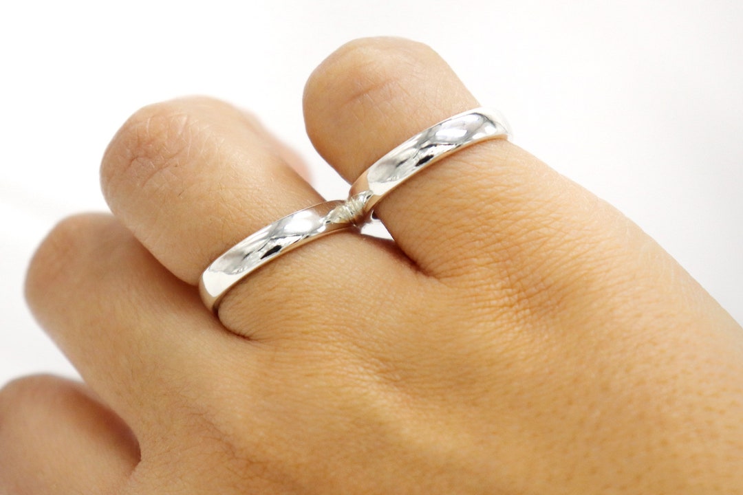 Adjustable Sterling Silver Buddy Splint Ring: Handmade Finger Support ...
