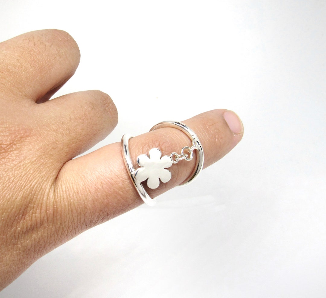 Flowersplint Ring for PIP or DIP Joint • Swan Neck Splint • Silver Ring ...